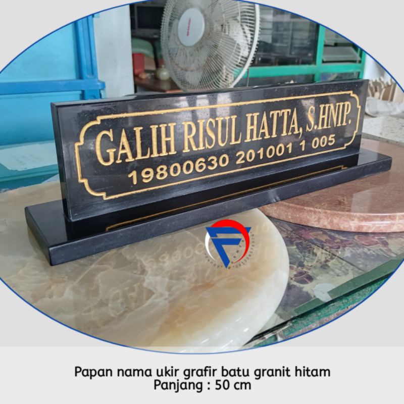 Jual Papan nama ukir grafir batu andesit/granit hitam murah | Shopee ...