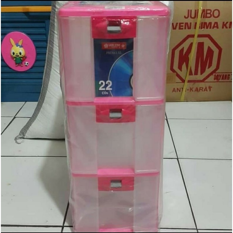 Jual Laci Plastik CD Susun 3 Pressa Lion Star PR 23 XL-3 Box DVD ...