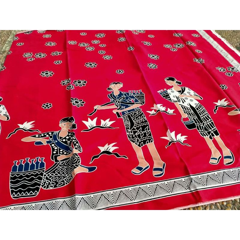 Jual Kain Batik jawa motif mbak jamu warna merah | Shopee Indonesia