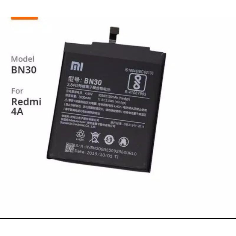 Jual BATTERY BATERAI XIAOMI REDMI 4A BN30 COPOTAN | Shopee Indonesia