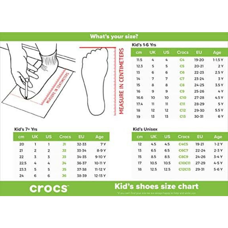 Size for crocs