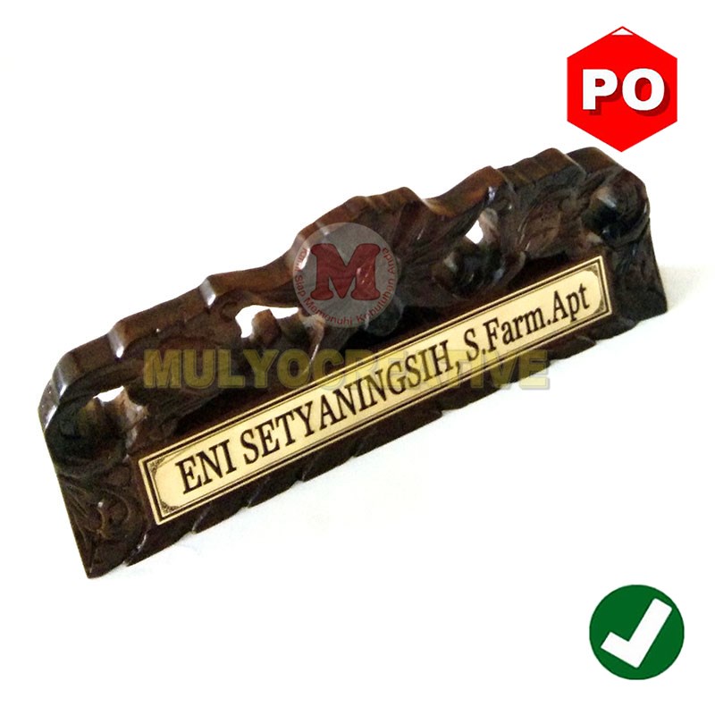 Jual Papan Nama Kayu Ukir - Papan Nama Meja Nama Custom Bahan Kayu ...