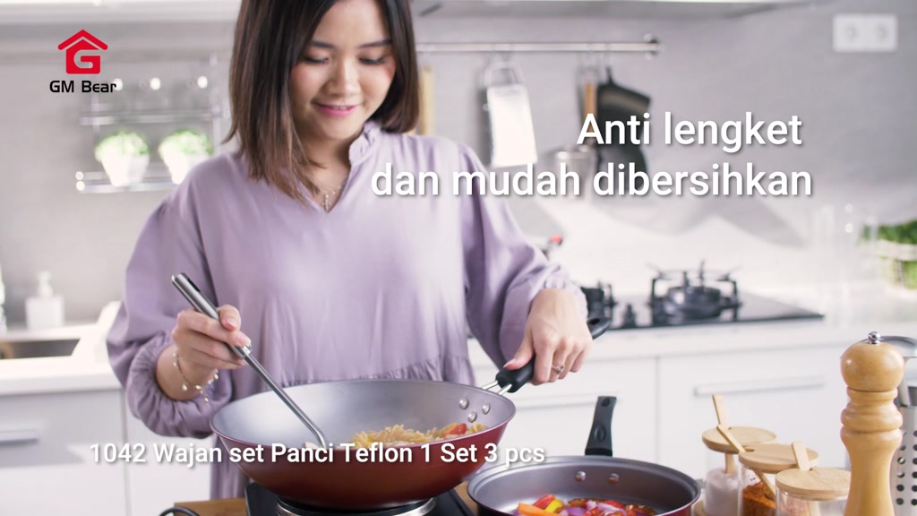 Jual GM Bear Panci Wajan Set isi 3pcs 1042 - Arria Set Panci Penggorengan Panci Set | Shopee ...