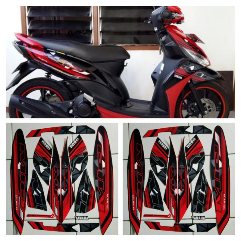 Jual Stiker striping yamaha mio j 2014 merah | Shopee Indonesia