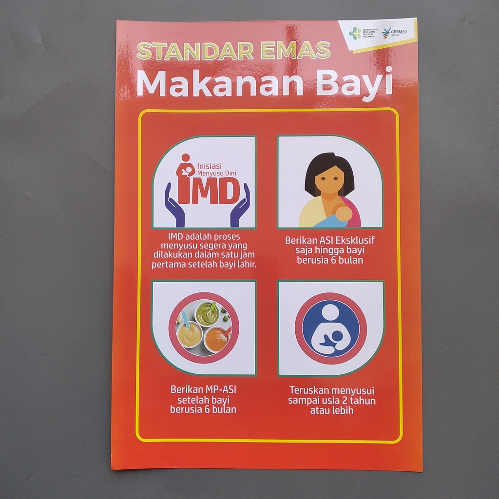 Jual Poster Standar Emas Makanan Bayi - Poster PMBA - Poster Standar ...