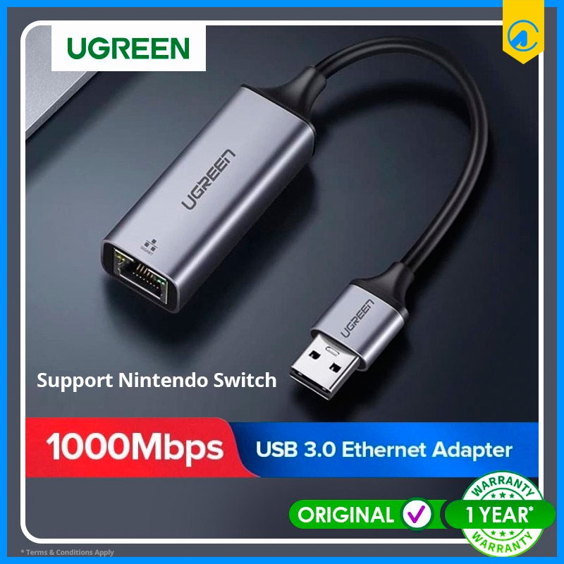 Jual Ugreen 50922 USB3.0 to Rj45 Gigabit 10/100/1000 Alumunium Gray ...