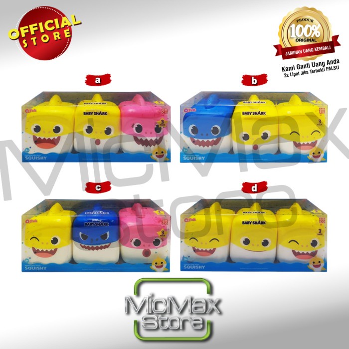 Jual s0c10c Emco Qpets Q-Pets Mainan Squishy Baby Shark Pinkfong ...