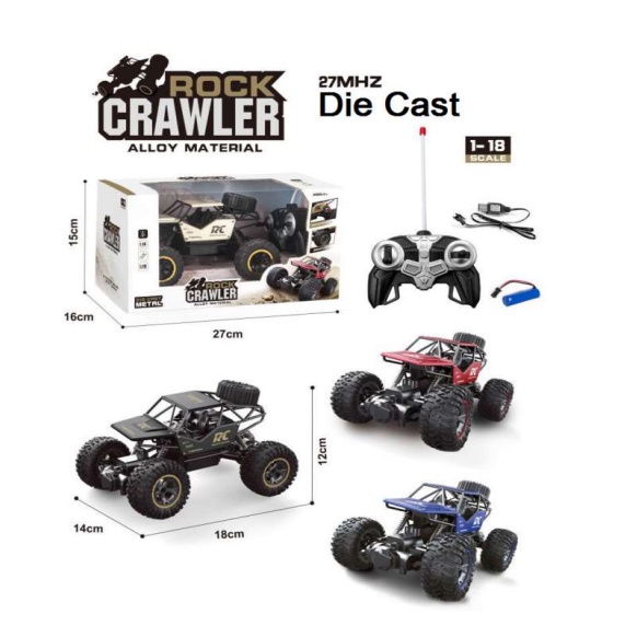 Jual Mobil Remot Kontrol Alloy Rock Crawler Metal Skala 1:18 RC Offroad ...