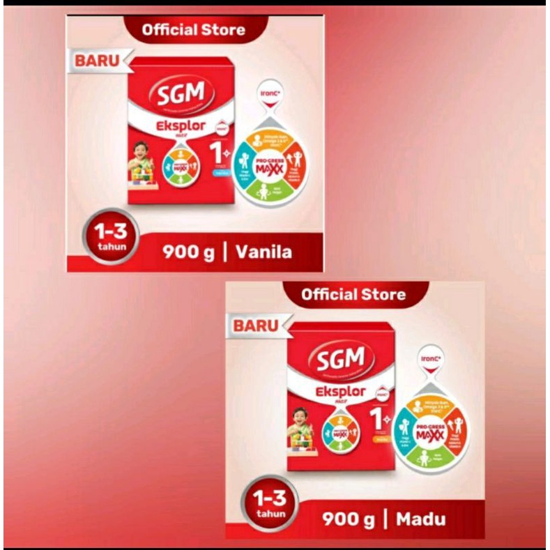 Jual SGM Eksplor 1 Plus/3 Plus Progess-Maxx Vanilla /Madu Susu Pertumbuhan Bubuk 900 gram ...
