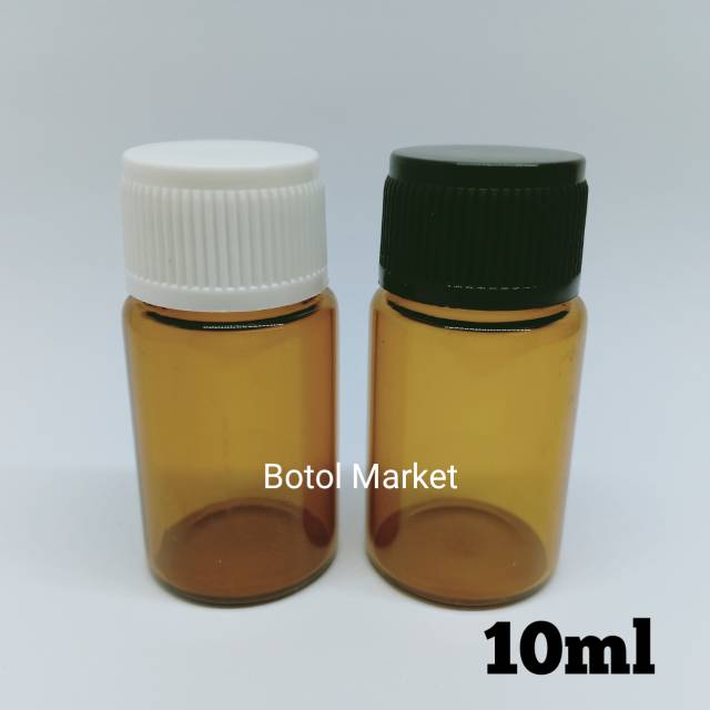 Jual Botol Kaca 10ml Amber Tutup Plastik Ulir | Shopee Indonesia