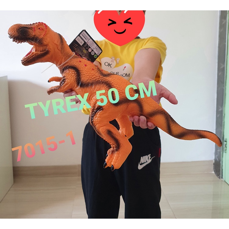 Jual PROMO MAINAN DINOSAURUS TYREX 70CM KARET SUPER JUMBO T-REX ...