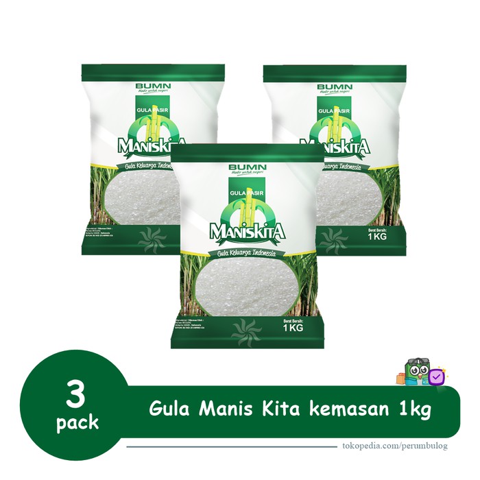 Jual 3 PACK GULA MANIS KITA KEMASAN 1KG | Shopee Indonesia