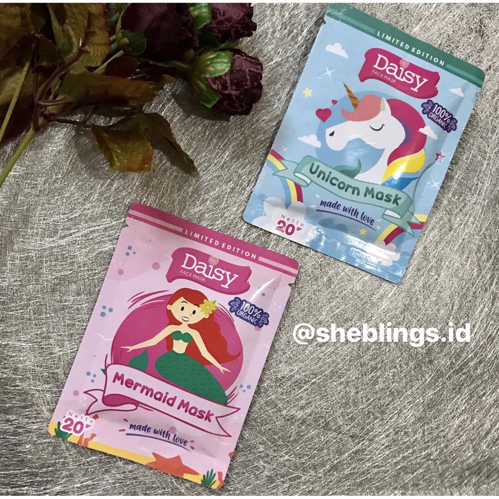 Jual DAISY LIMITED EDITION by Daisy Organic Unicorn & Mermaid Mask | Shopee Indonesia