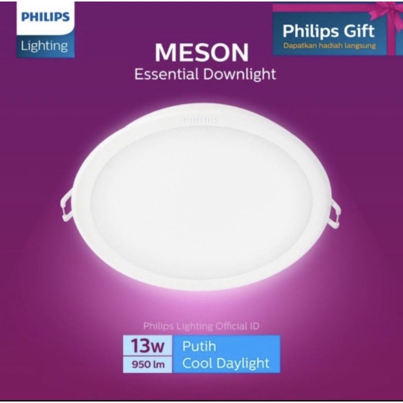 Jual Philips Downlight Led Meson 13W Warna putih | Shopee Indonesia