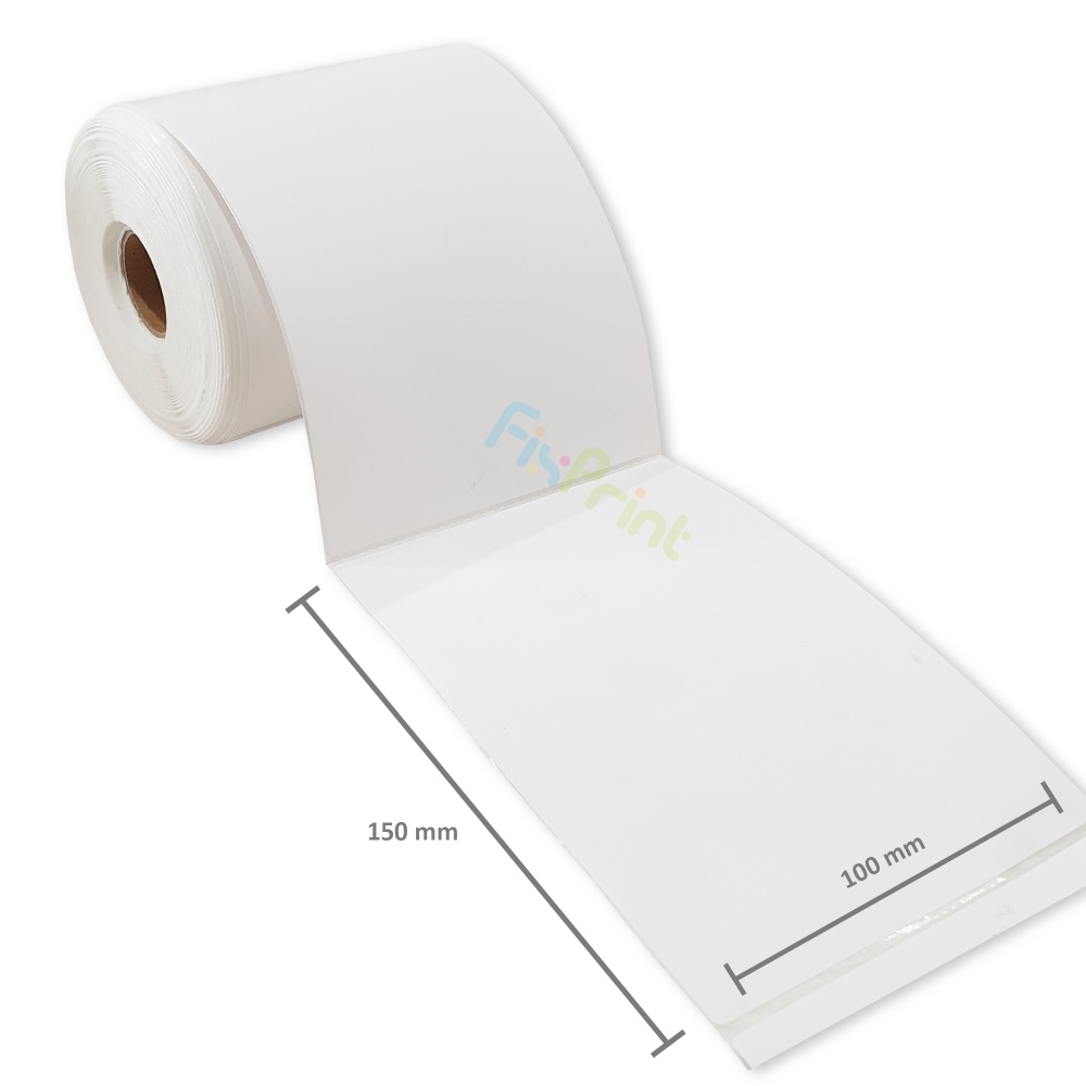 Jual Kertas Sticker Thermal 100mm X 150mm, Label Barcode Direct Resi 1 Roll Isi 300pcs | Shopee ...