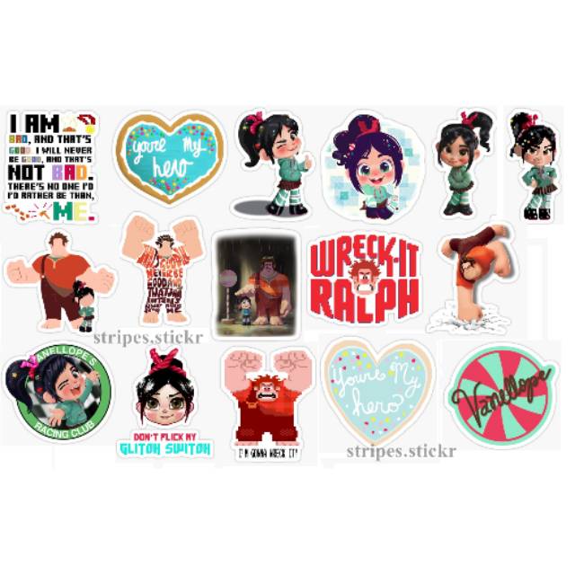 Jual Wreck it Ralph sticker pack | Shopee Indonesia