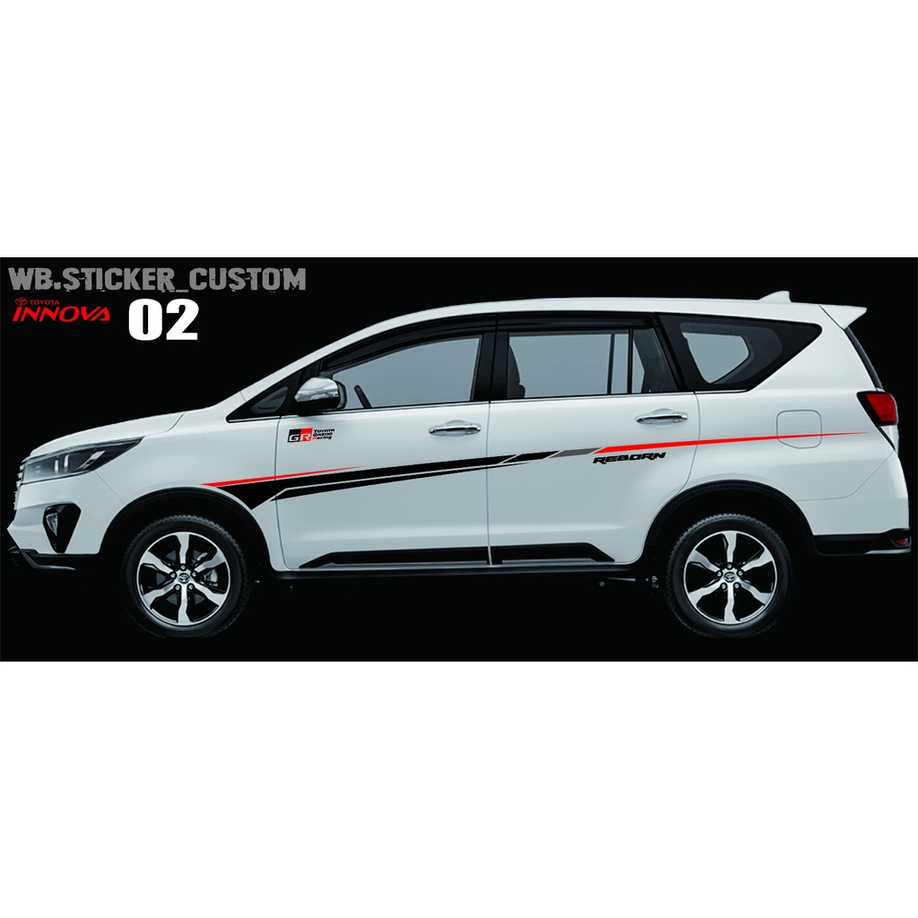 Jual STICKER BODY SAMPING CUTTING STICKER VARIASI MOBIL ALL NEW INNOVA ...