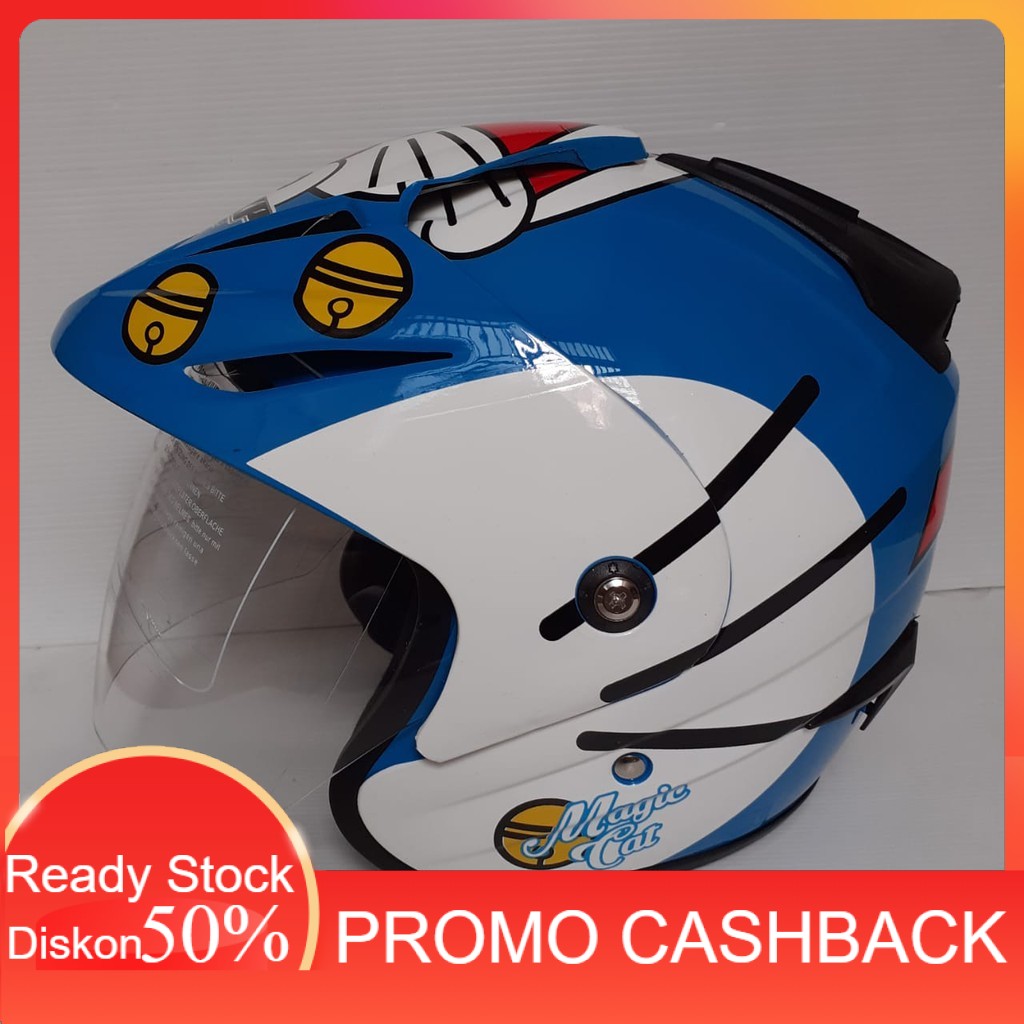Jual Helm Doraemon Halfface BXP Inova Helm lucu halfface | Shopee Indonesia