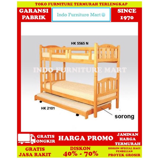 Jual Tempat Tidur Ranjang Kayu Single Hakari Sorong Hk 2101 S | Shopee Indonesia