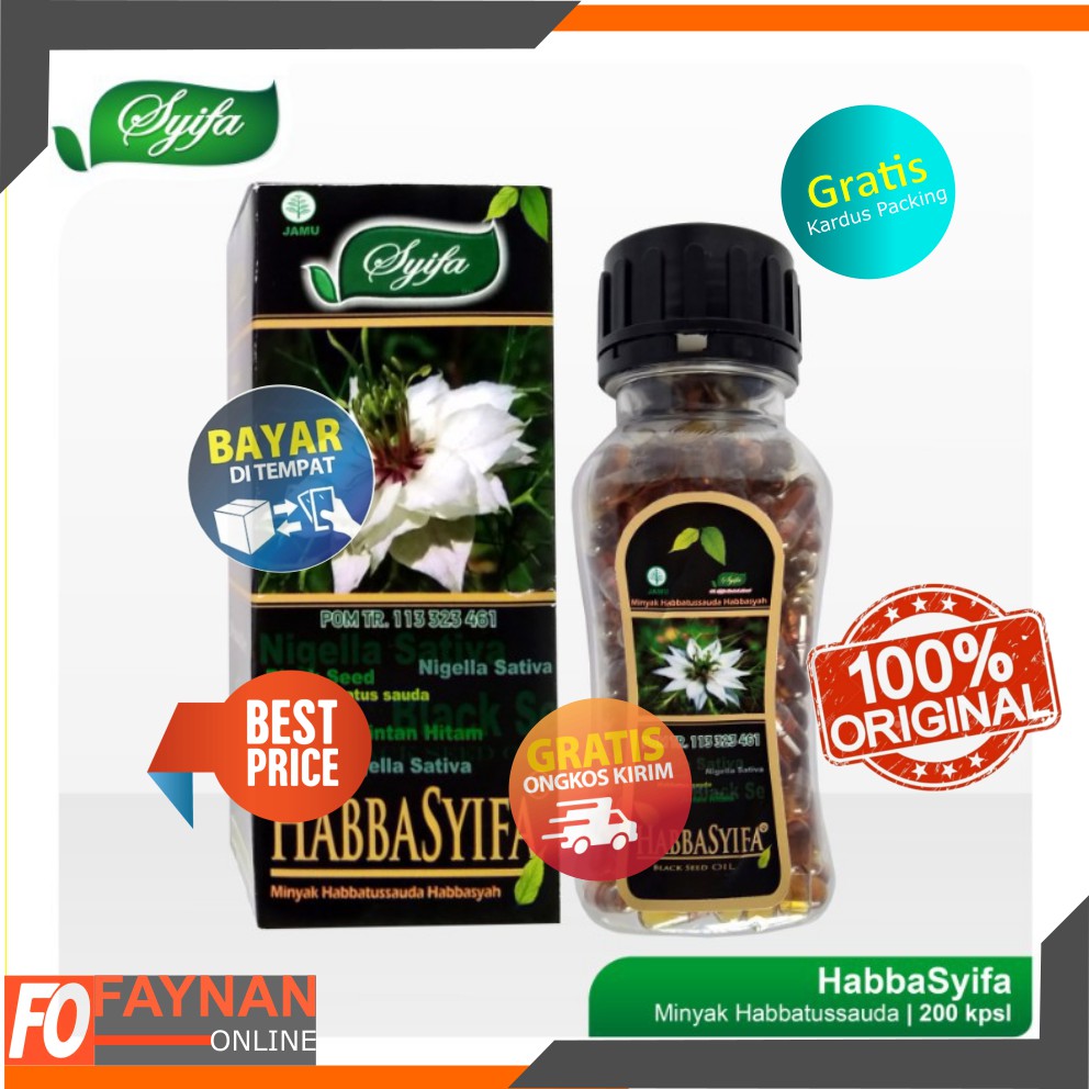 Jual ASLI HABBASYIFA 200 Kapsul Minyak Habbatussauda Habasyi Oil ...