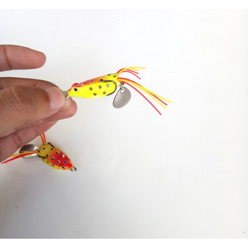 Jual Umpan pancing casting gabus soft lure frog umpan gabus tiny frog ...