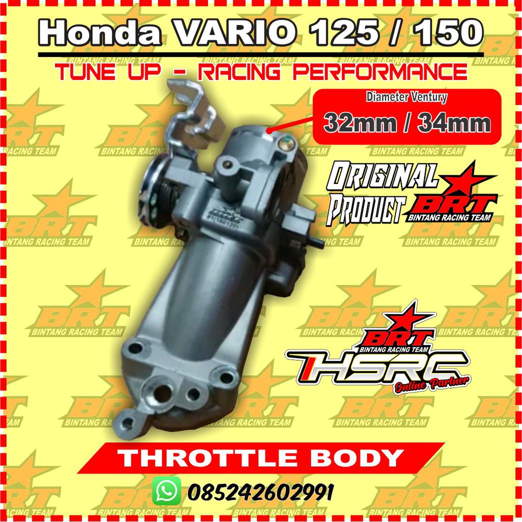 Jual THROTTLE BODY Racing BRT VARIO 125 150 32mm TB 32 PCX CBU Built UP ...