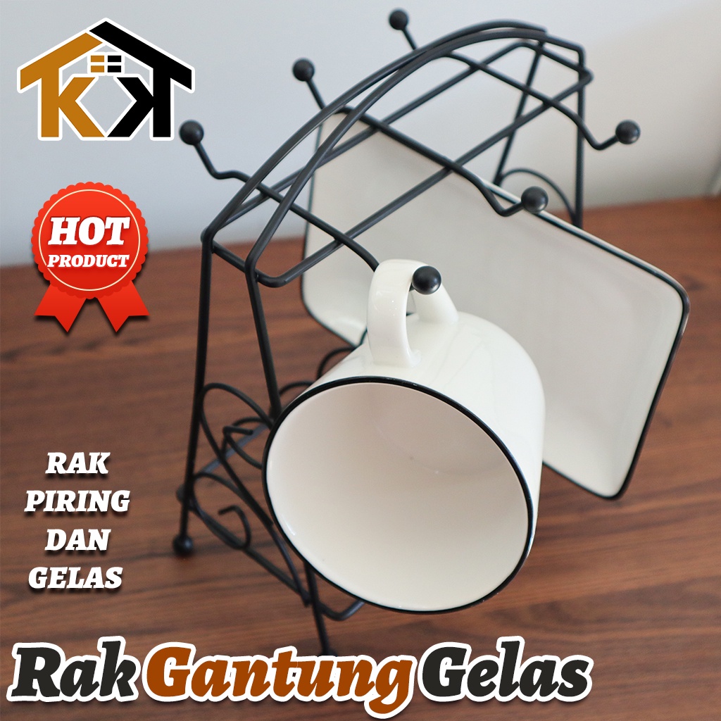 Jual (KK) Rak Piring Gelas Mini / Rak Gelas Gantung/Rak Gelas Cangkir ...
