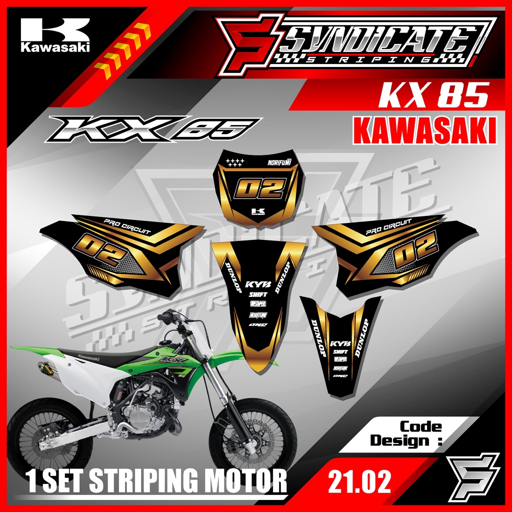Jual STICKER STIKER STRIPING VARIASI MOTOR BEBEK TRAIL MODIF KAWASAKI ...