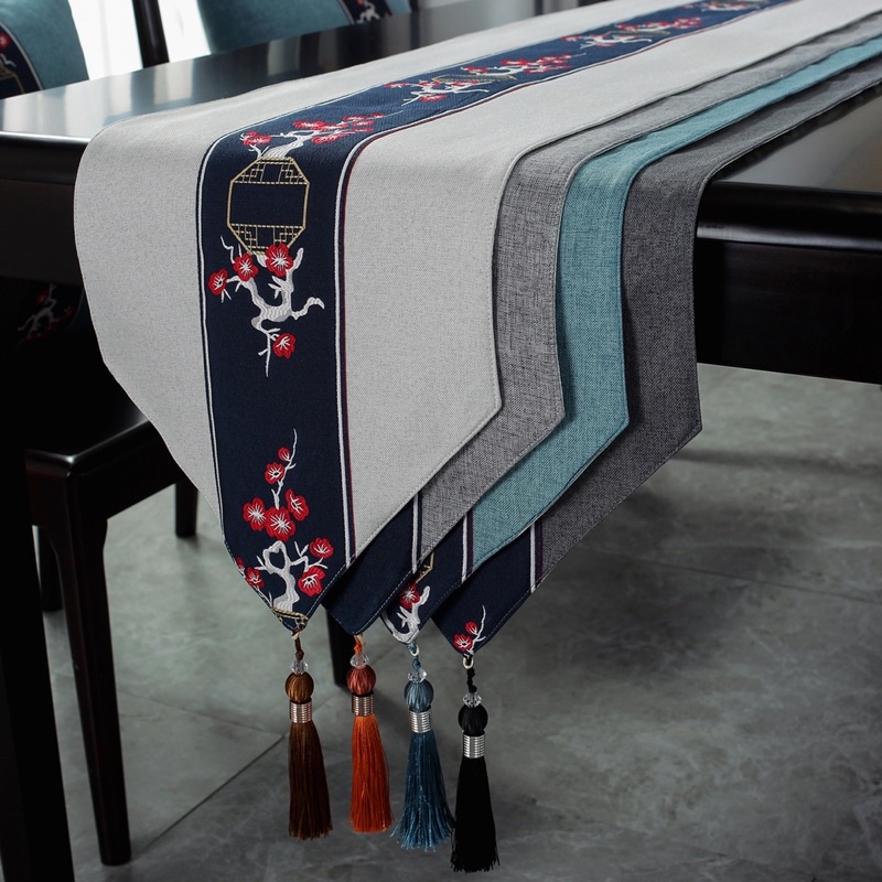 Jual (A0388) JEEA | Yin Oriental table runner | Taplak kain meja makan ...