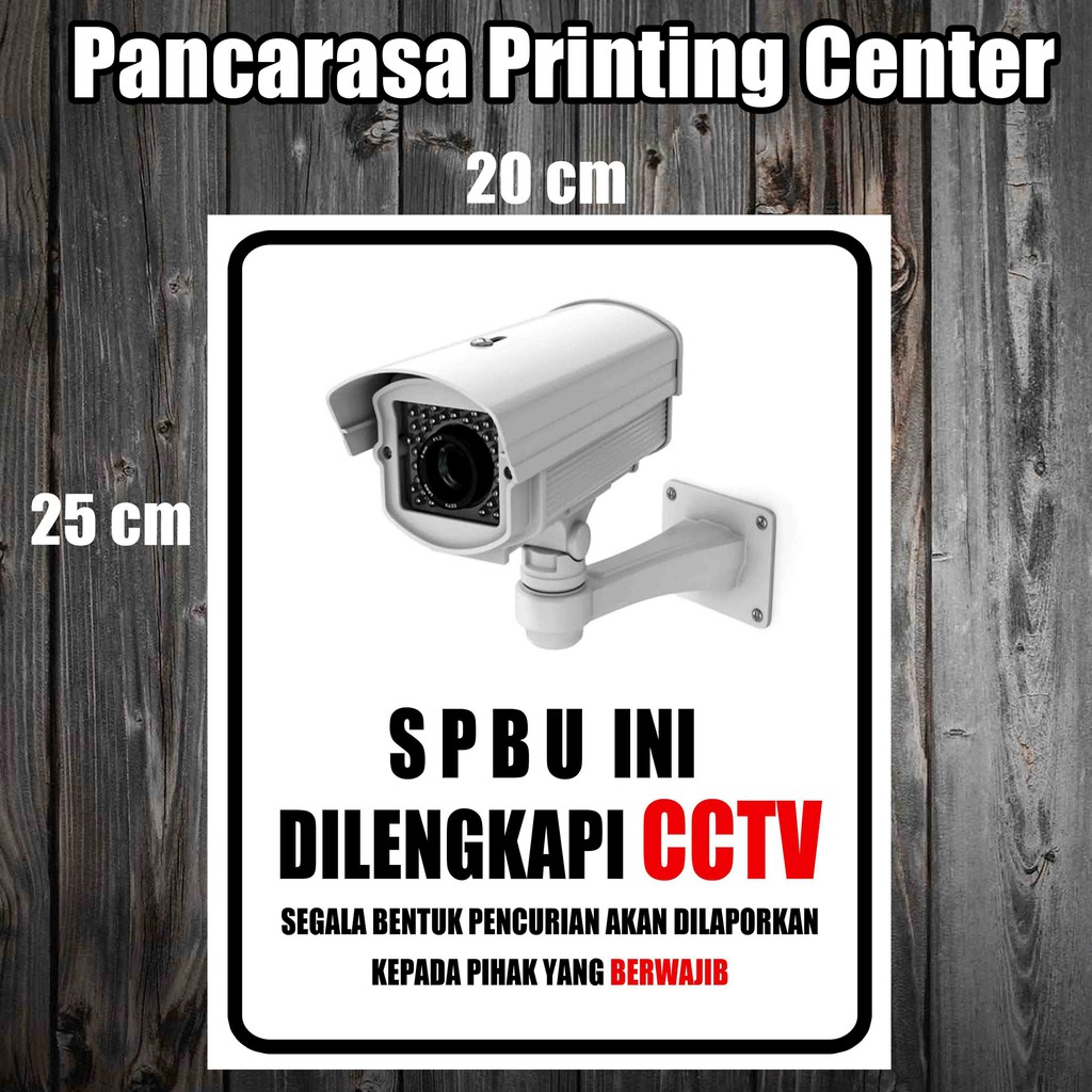 Jual CCTV 8 SPBU Sticker safety sign warning sign camera Stiker ...