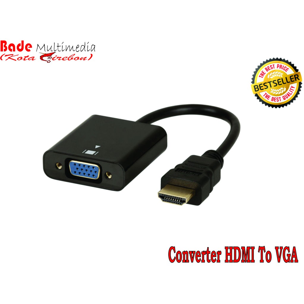 Jual Konverter HDMI Ke VGA Port HDMI To VGA Komputer Monitor TV LCD LED | Shopee Indonesia
