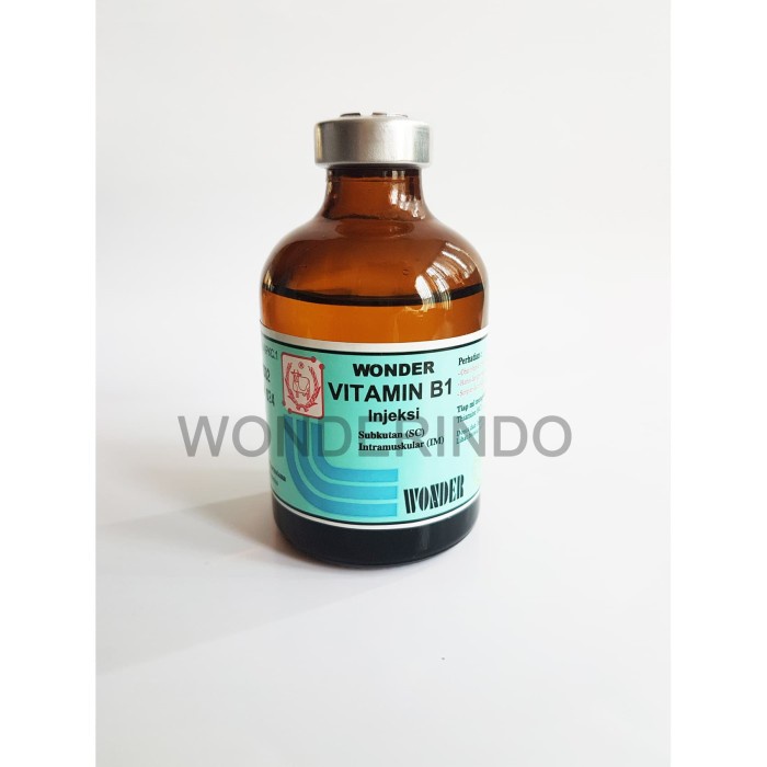 Jual Vitamin B1 injeksi 50 mL obat khusus hewan produksi WONDER ...