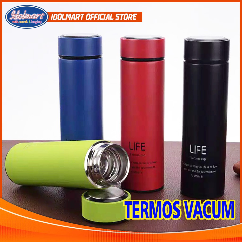 Jual IDOLMART Vacuum Flask Termos Air Minum Ukuran 500ml - Termos Air ...