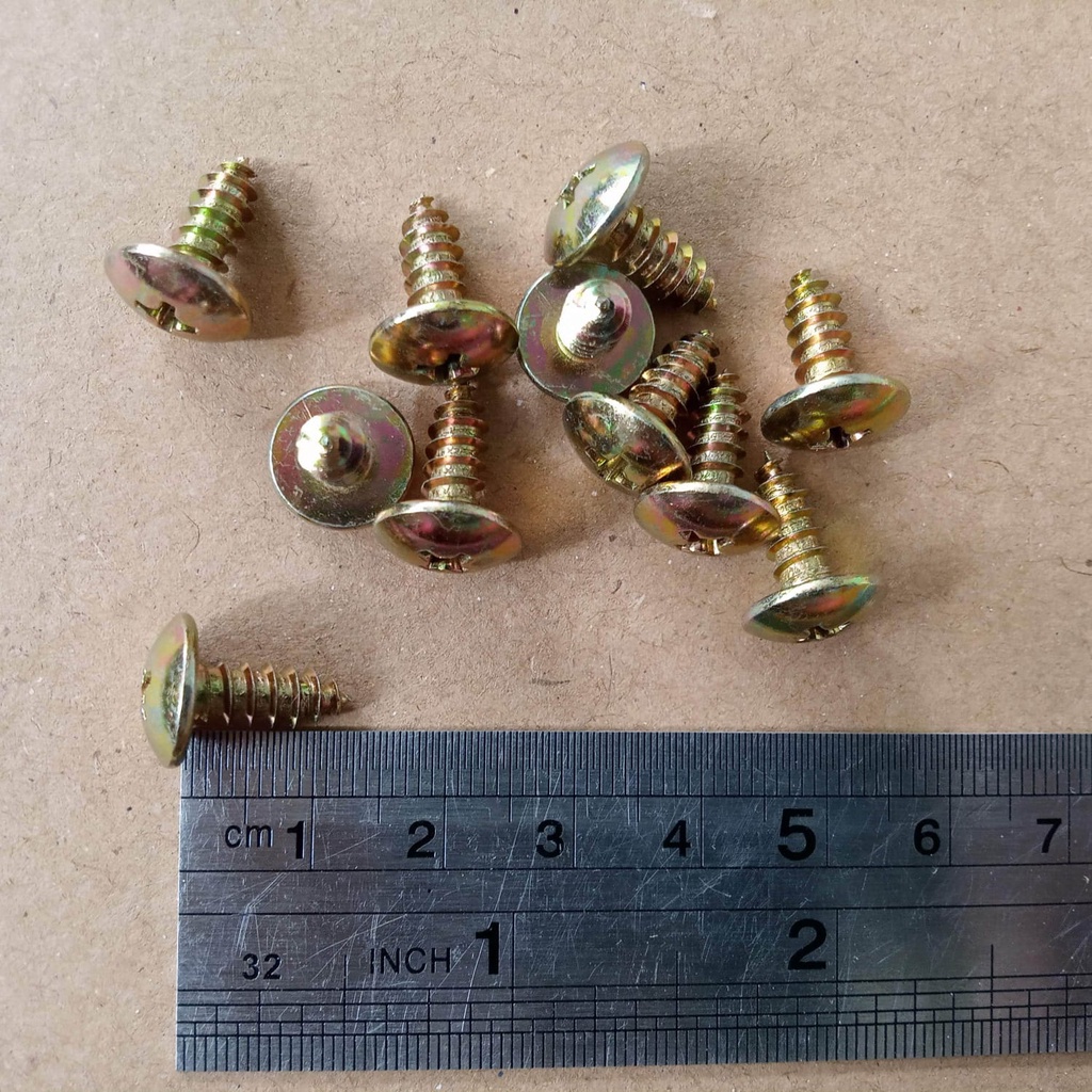 Jual #10X1/2" SEKRUP SKRUP T TS TAB TSAB TSAT KUNING SCREW PANJANG 1,3 ...
