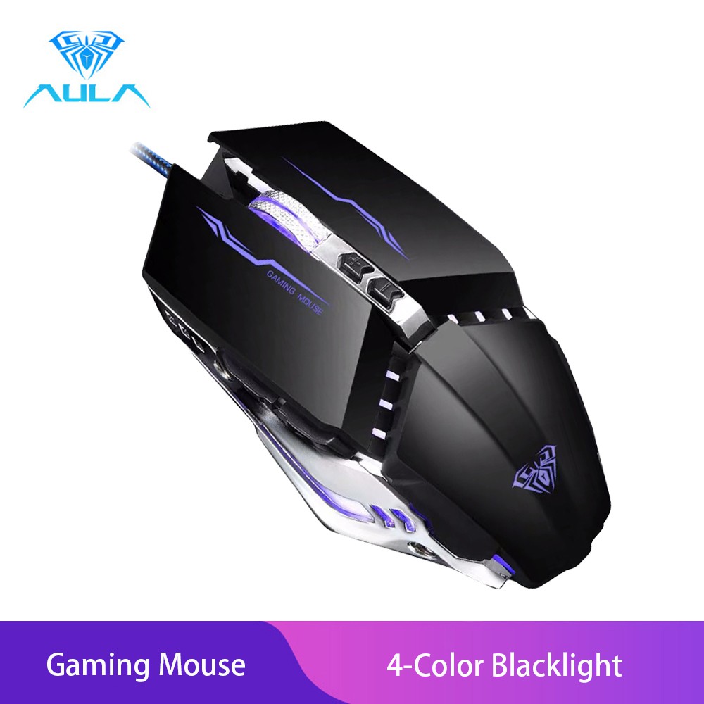 Jual Aula S30 Mouse Gaming 7 Tombol Programmable Mouse Logam untuk ...