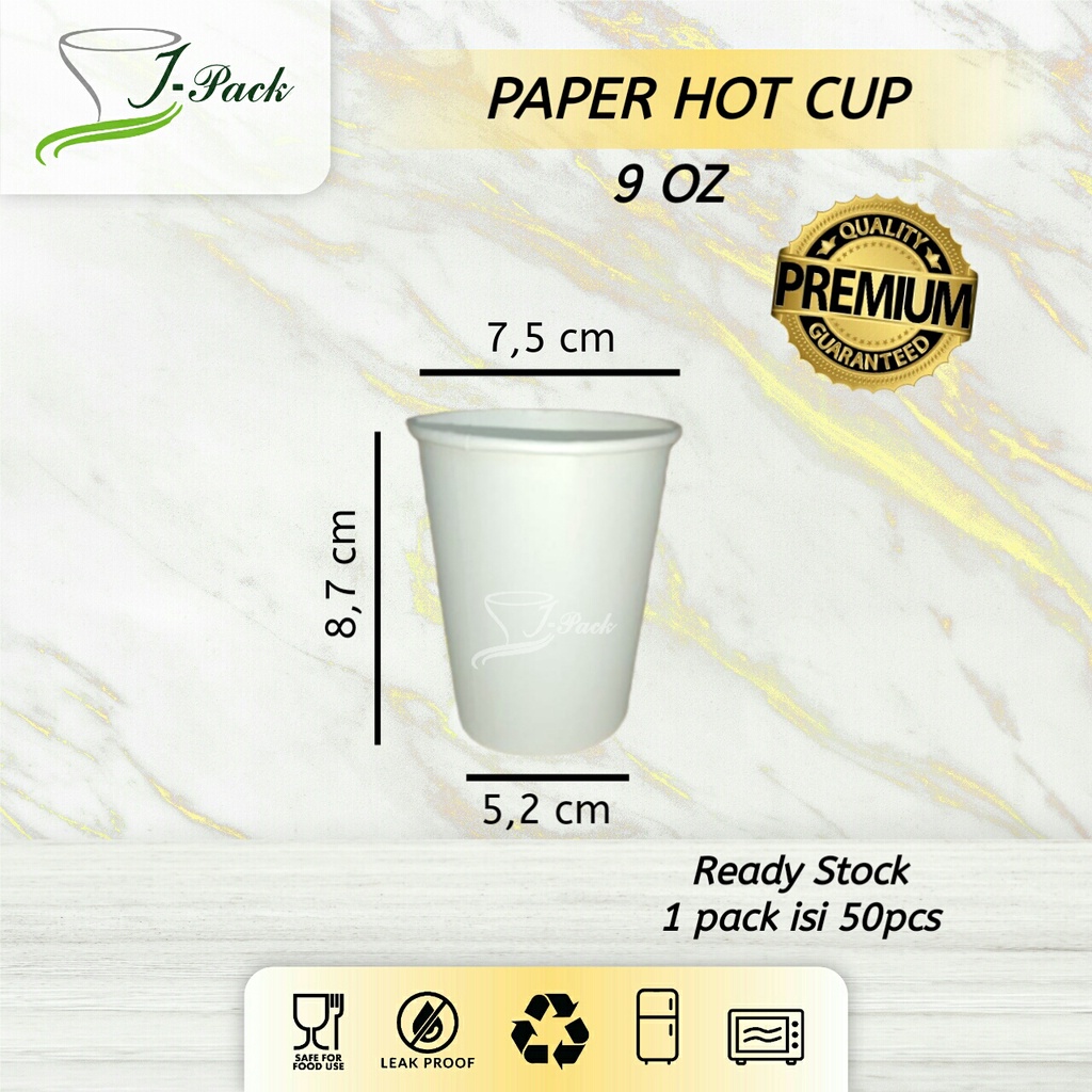 Jual PAPER HOT CUP 9 OZ SPE / GELAS KERTAS POLOS - ISI 50 PCS | Shopee Indonesia
