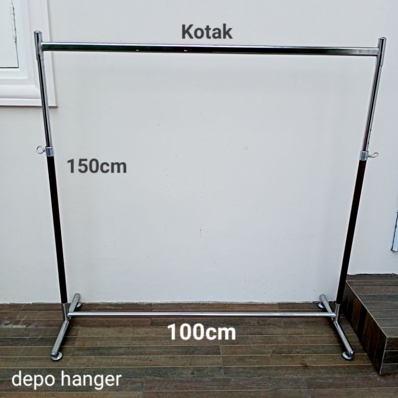 Jual BEST SELER GANTUNGAN BAJU GAWANG KOTAK DAN BULAT BAHAN BESI CROME ...