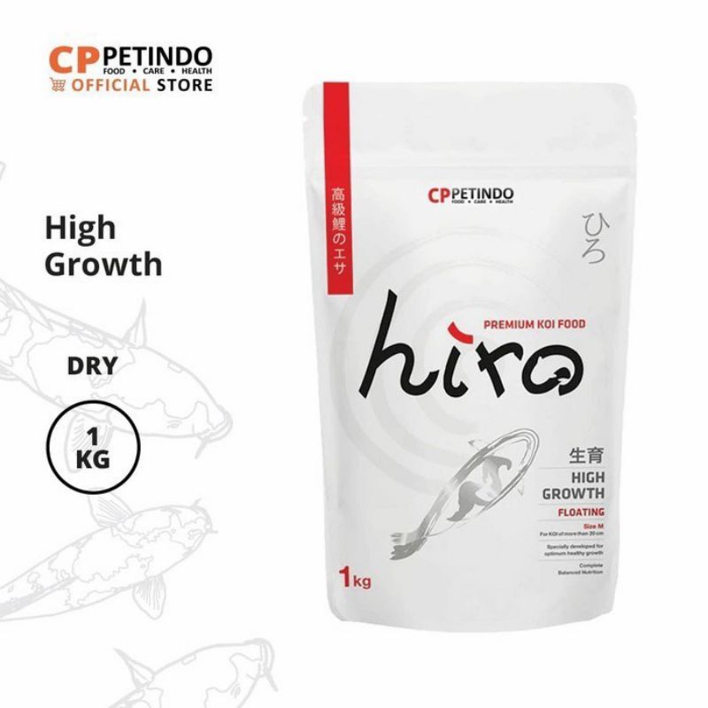 Jual CPPETINDO HIRO PREMIUM KOI FISH FOOD 5MM 1KG KEMASAN FRESHPACK ...