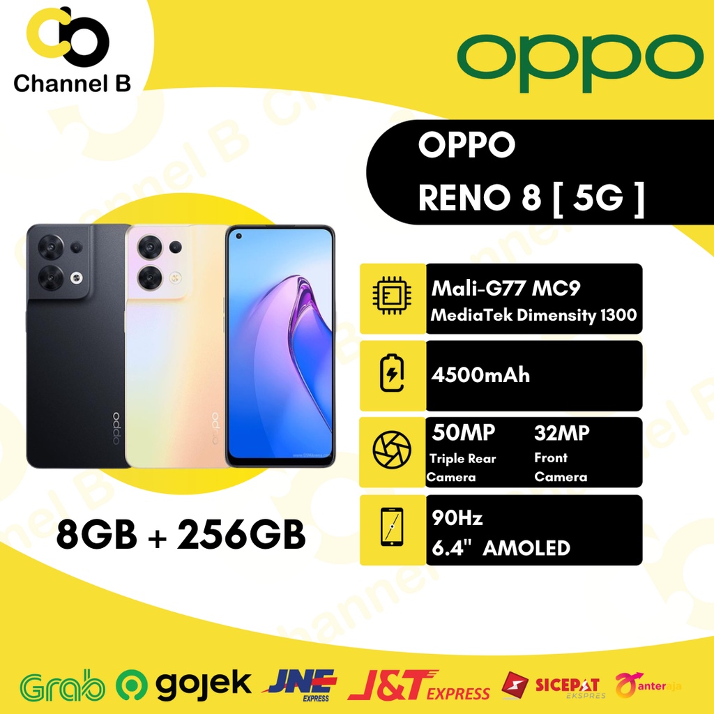 Jual OPPO Reno 8 ( 5G ) - [ RAM 8GB + 256GB ] - Garansi Resmi | Shopee ...