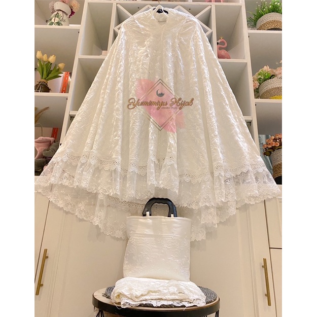 Jual REAL PICT MUKENA SUTRA ORI FULL BORDIR RENDA CANTIK / Mukena ...