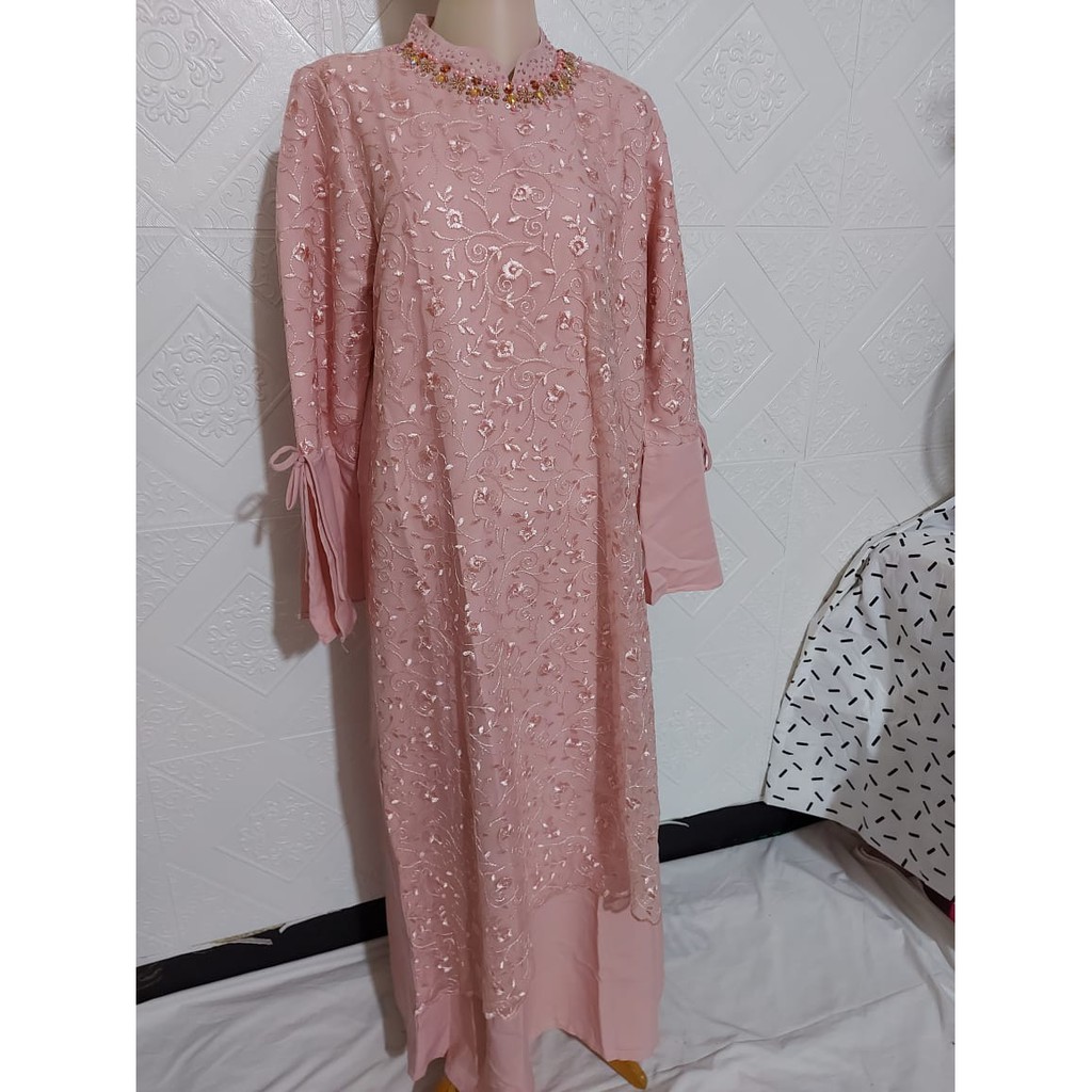 Jual XL/STTYV3S/Gamis SYARI/Lengan Panjang/GAMIS lace/gamis payet ...
