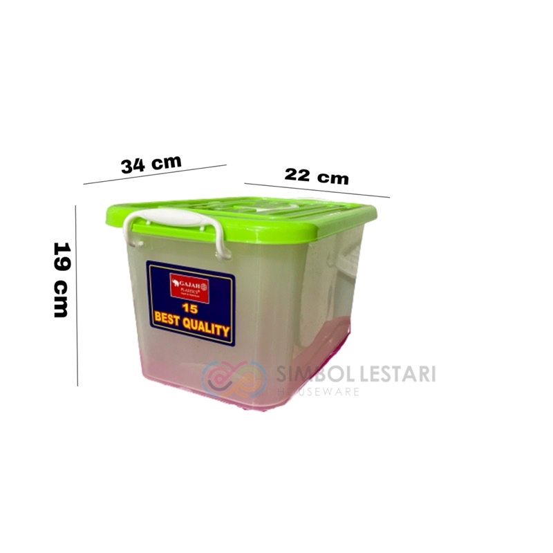 Jual Container Box Gajah 15 liter | Shopee Indonesia
