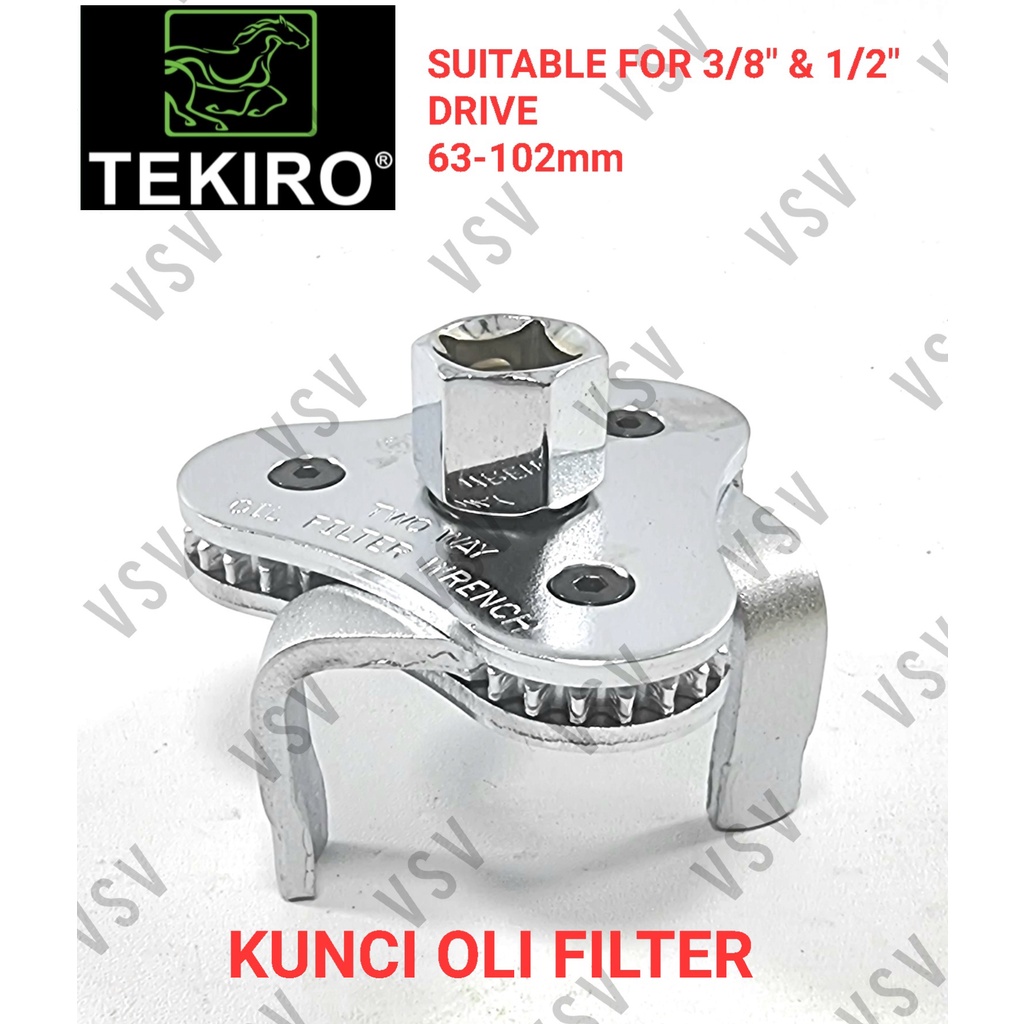 Jual TEKIRO Kunci Oli Filter Kaki 3 Two Way Oil Filter Pembuka Oli ...
