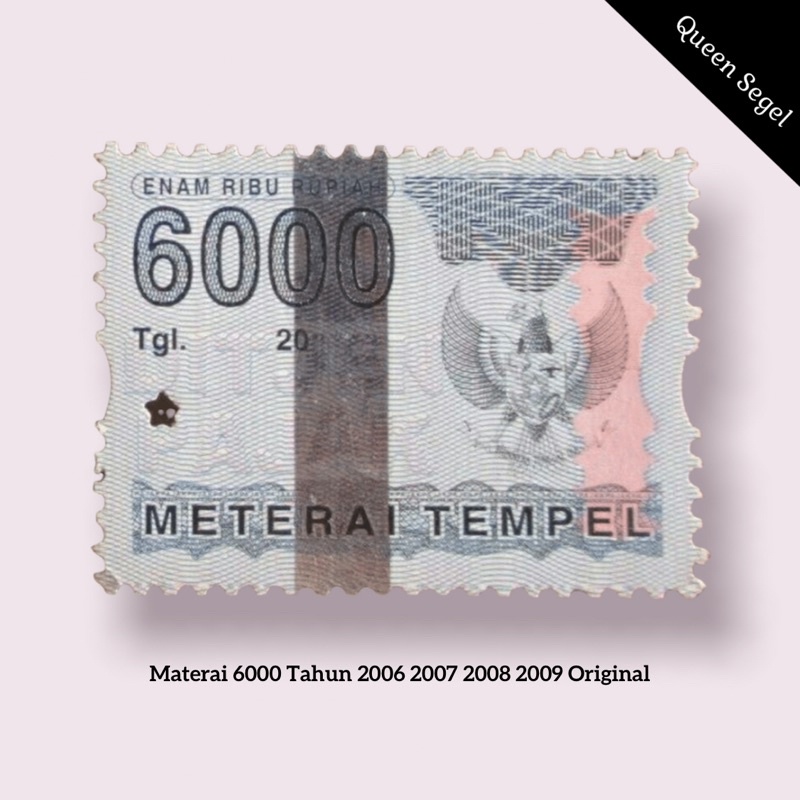 Jual Materai 6000 Tahun 2006 2007 2008 2009 Perangko Matrai Tempel Asli Original Pos | Shopee ...