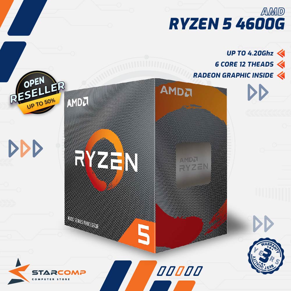 Jual AMD RYZEN 5 4600G BOX PROCESSOR 6 CORE 12 THREADS | Shopee Indonesia