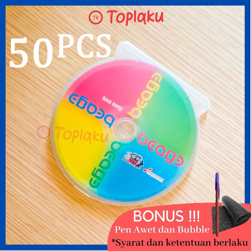 Jual TOPLA 50 PCS Tempat CD DVD Transparan Bening Tempat Kaset Case CD ...