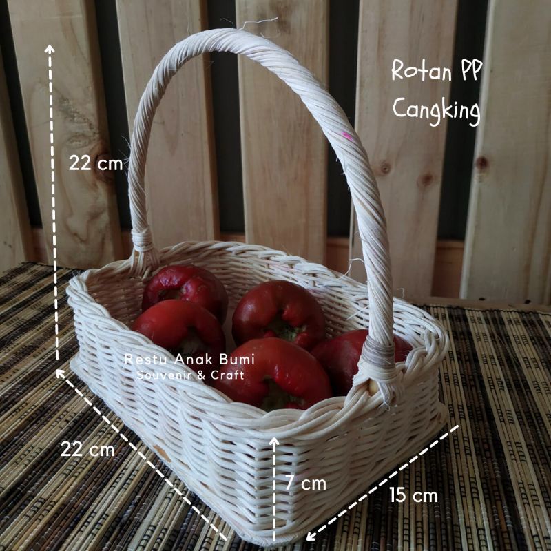 Jual (R035) Rotan Cangking Persegi Panjang - Wadah Buah - Handmade ...