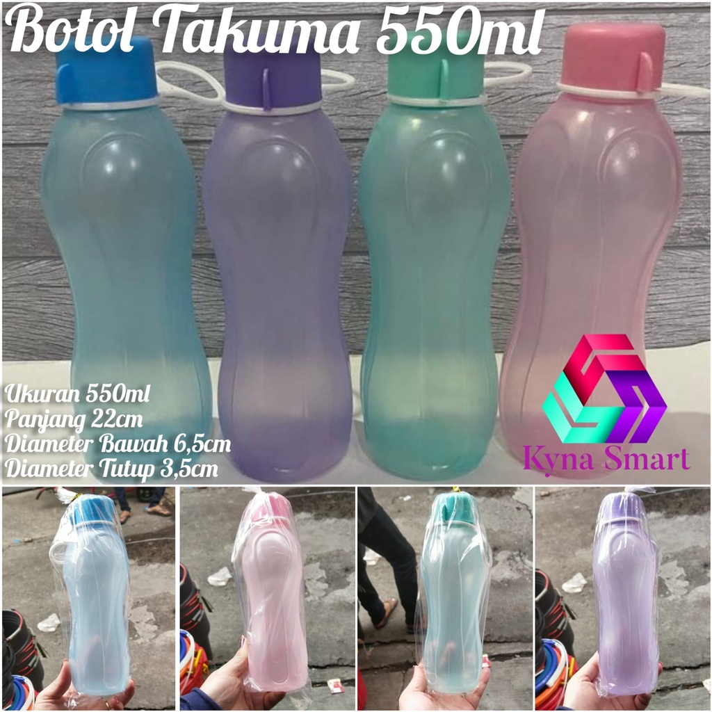 Jual 12 PCS Botol Minum Takuma Bulat 550ml Pastel Botol Air 550ml ...