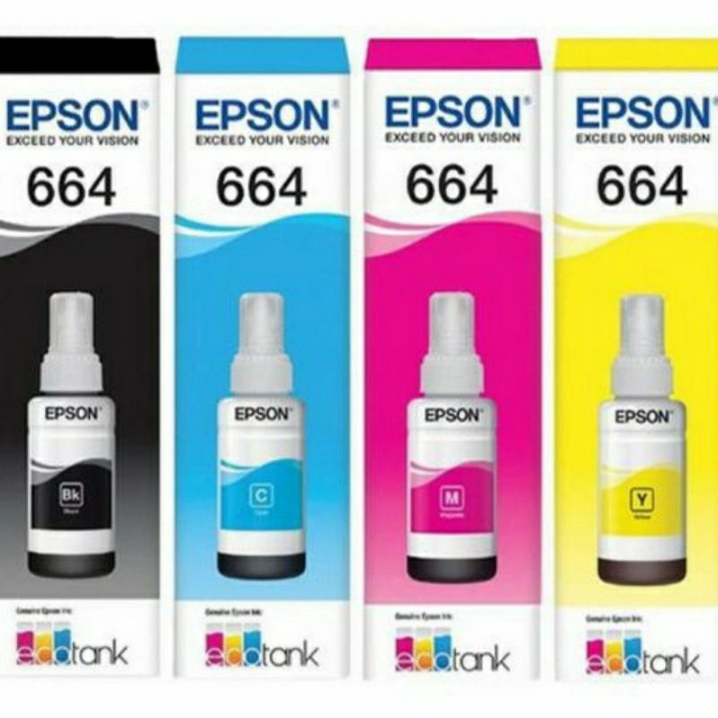 Jual Tinta epson 664 black+664 colour 1set for printer L100/L110/L120 L200/L210/L220 | Shopee ...