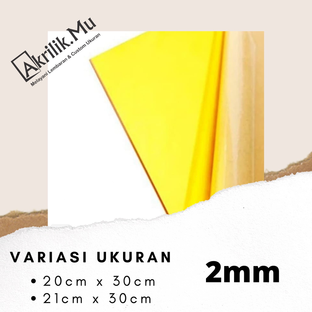 Jual Lembaran Akrilik Warna Kuning A4 2mm, Acrylic Sheet Yellow ...